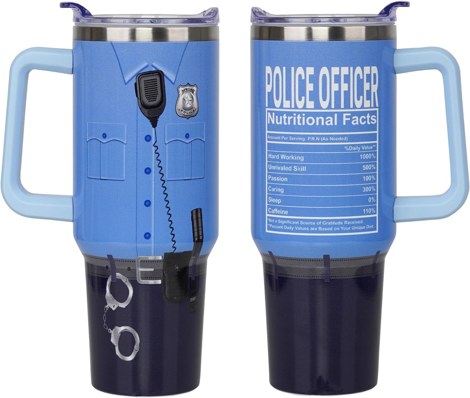 Police Gifts for Men, Police Tumbler 40 Oz Tumbler with Handle, Police ...