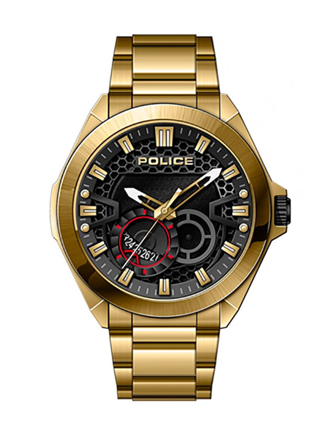 WATCH POLICE STAINLESS STEEL BLACK GOLDEN MEN PEWJH2110302 - Walmart.com