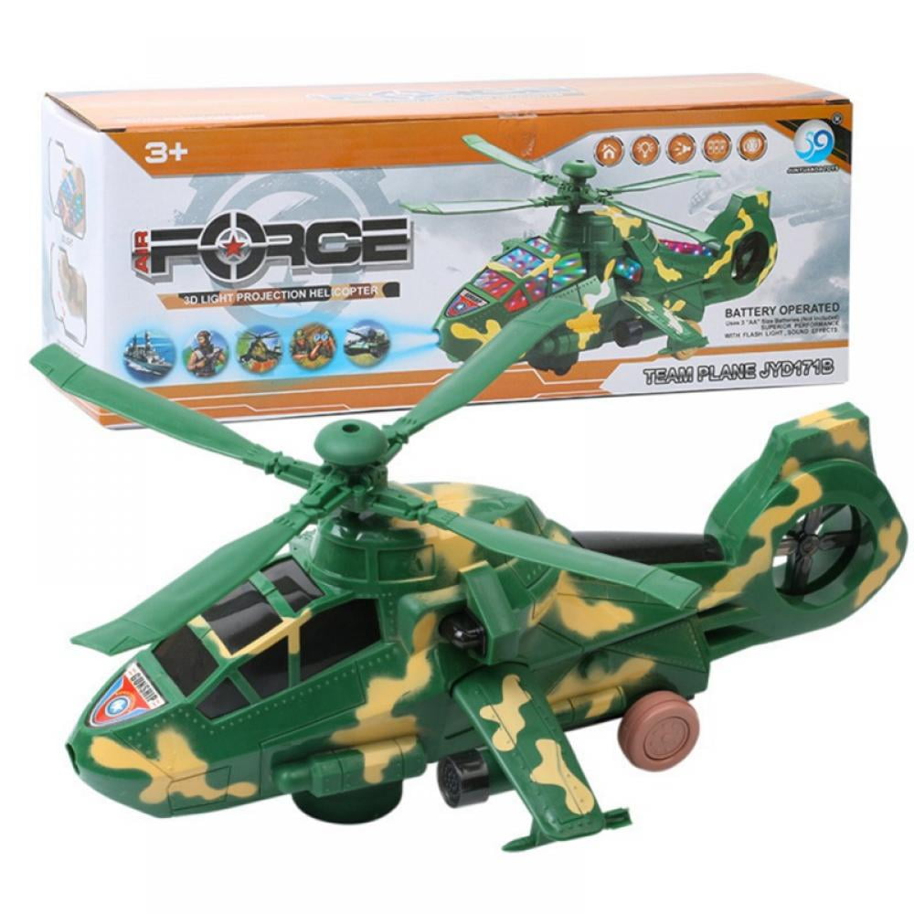 Police Helicopter With Lights And Sounds Durable Toy Friction Kids Cop ...