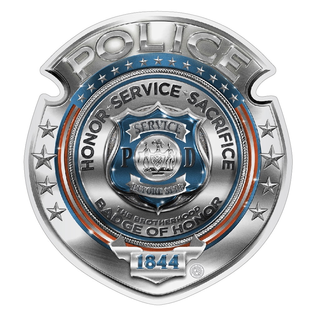 Police Honor Courage Sacrifice Badge Law Enforcement White vinyl ...