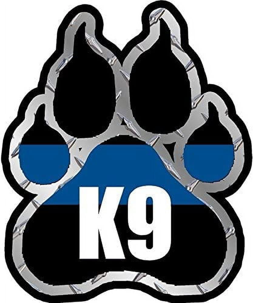 Swamp Stickers Police K9 Paw Decal Reflective Vinyl Automotive Decals ...