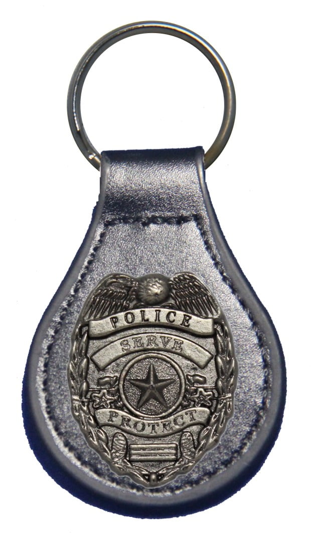 Police Law Enforcement leather key fob or keychain Black - Walmart.com