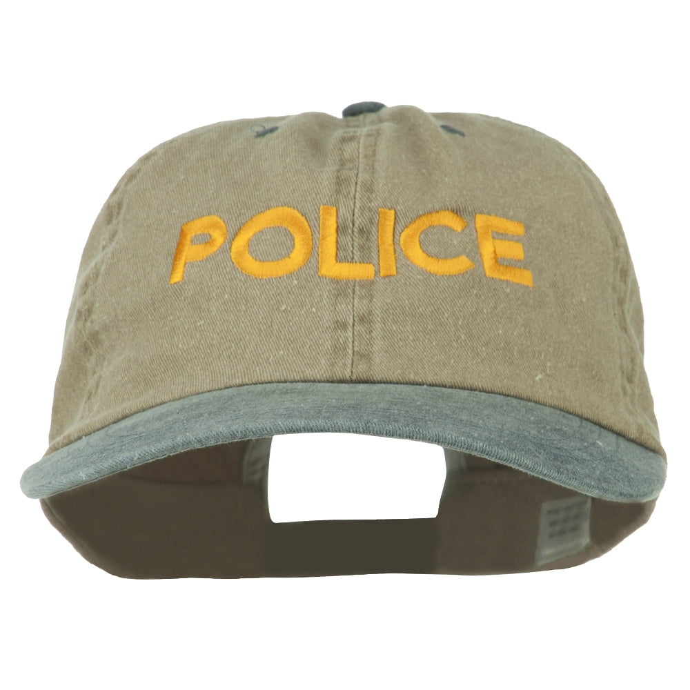 Police Letter Embroidered Big Size Washed Cap - Khaki Navy XL-3XL ...