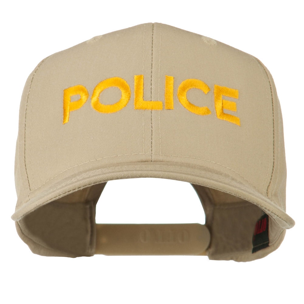 Police Letter Embroidered High Profile Cap - Khaki OSFM - Walmart.com