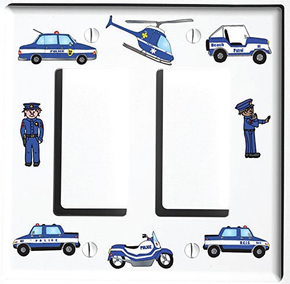 Police Light Switch Plate and Outlet Covers/Police Men, Trucks, Cars ...