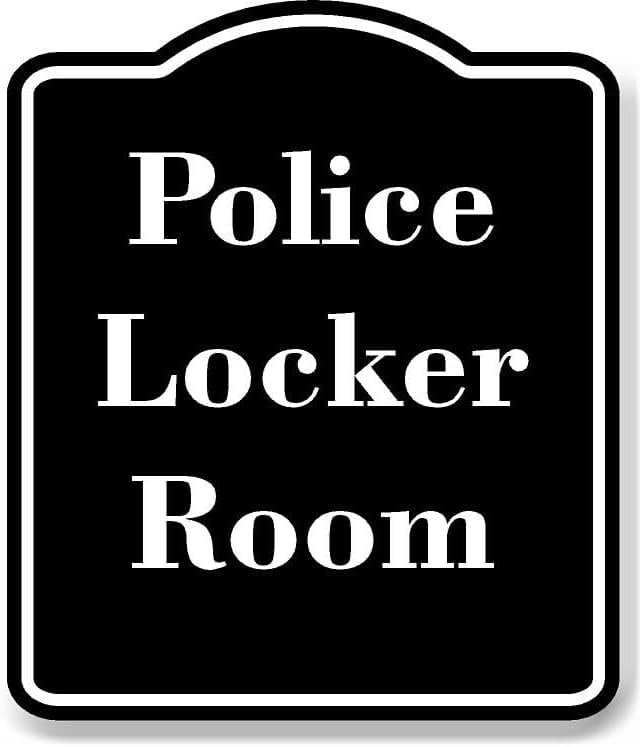 Police Locker Room BLACK Aluminum Composite Sign 15''x18'' - Walmart.com