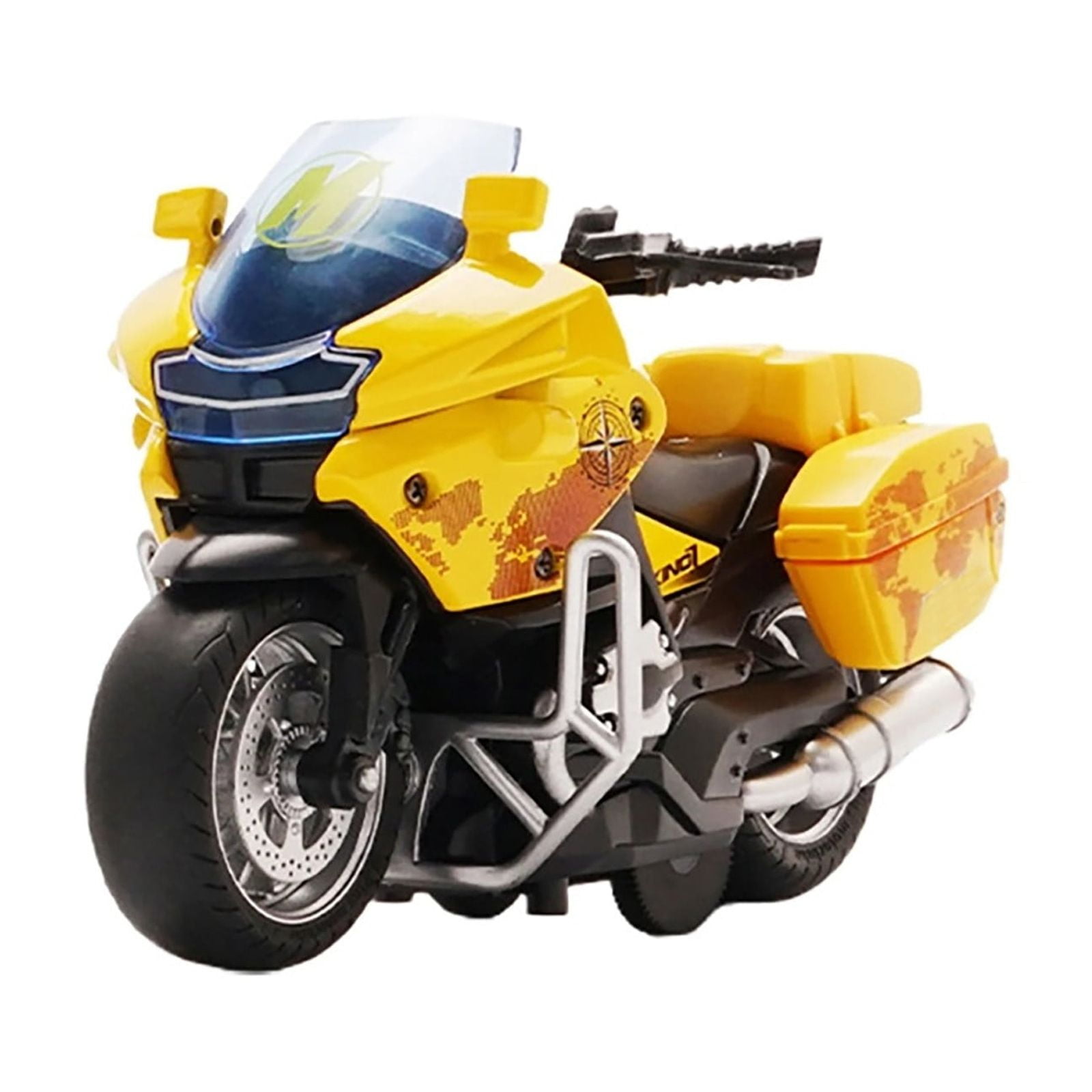 Police Motorcycle Toy - Pull Back Toy Motorcycle with Sound and Light ...