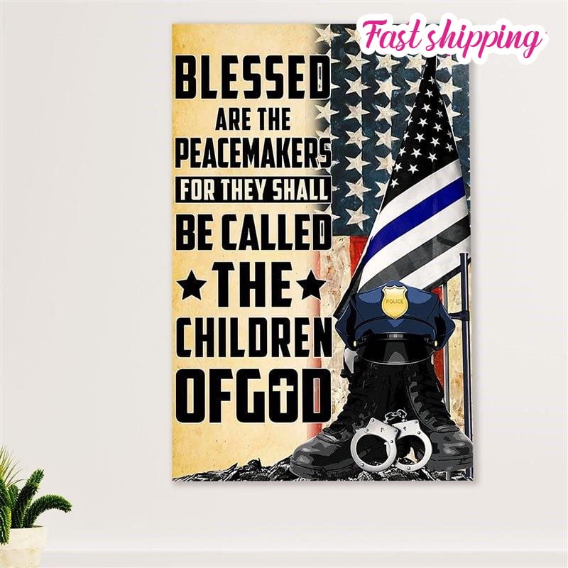 Police Officer Children Of God Policeman Poster Wall Art Vertical 16 x ...