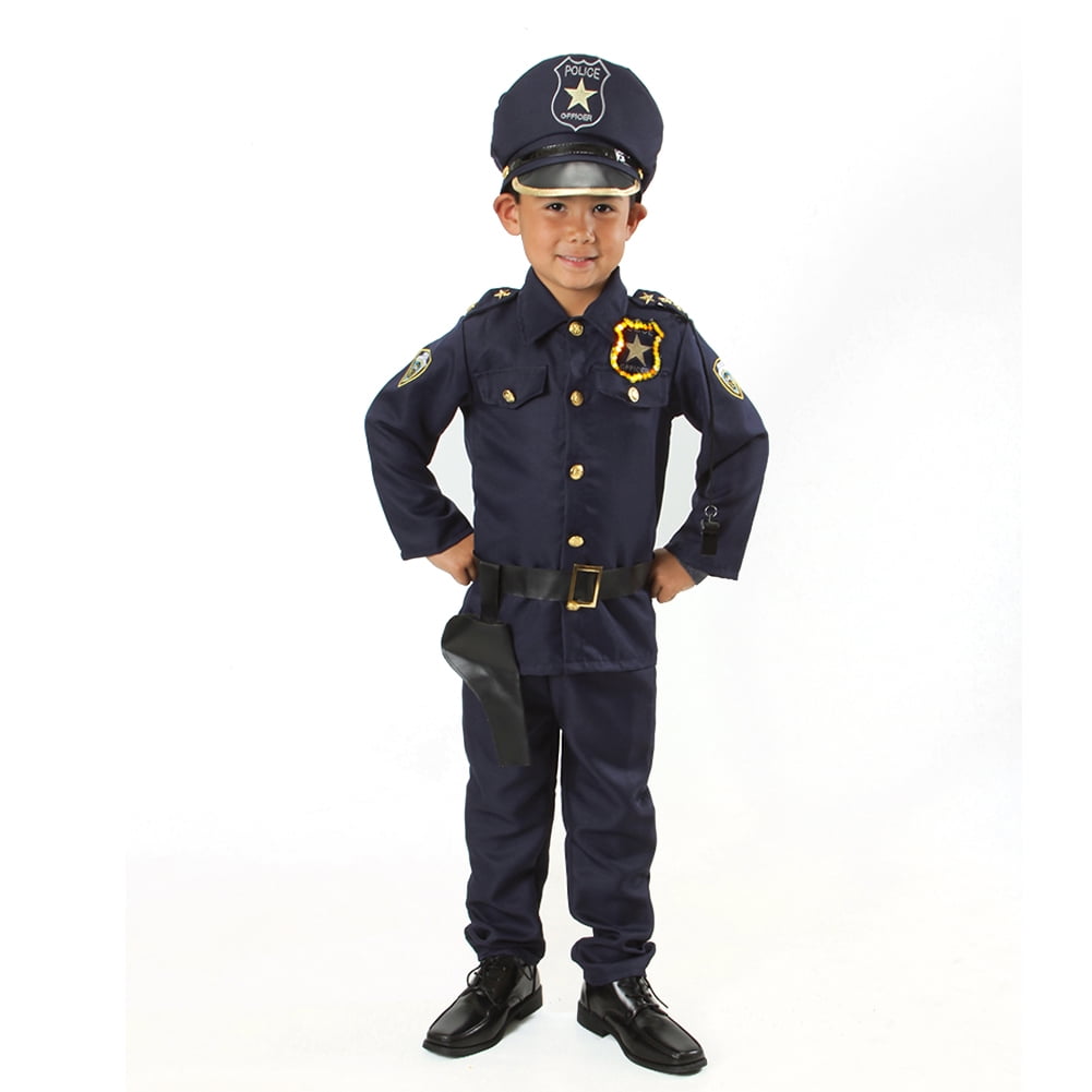 Walmart Kids Police Officer Costume Set with Light Up Badge, Dress Up ...
