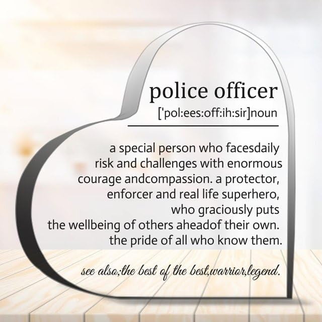 Police Officer Definition Clear Acrylic Desk Decorative Sign For Home ...