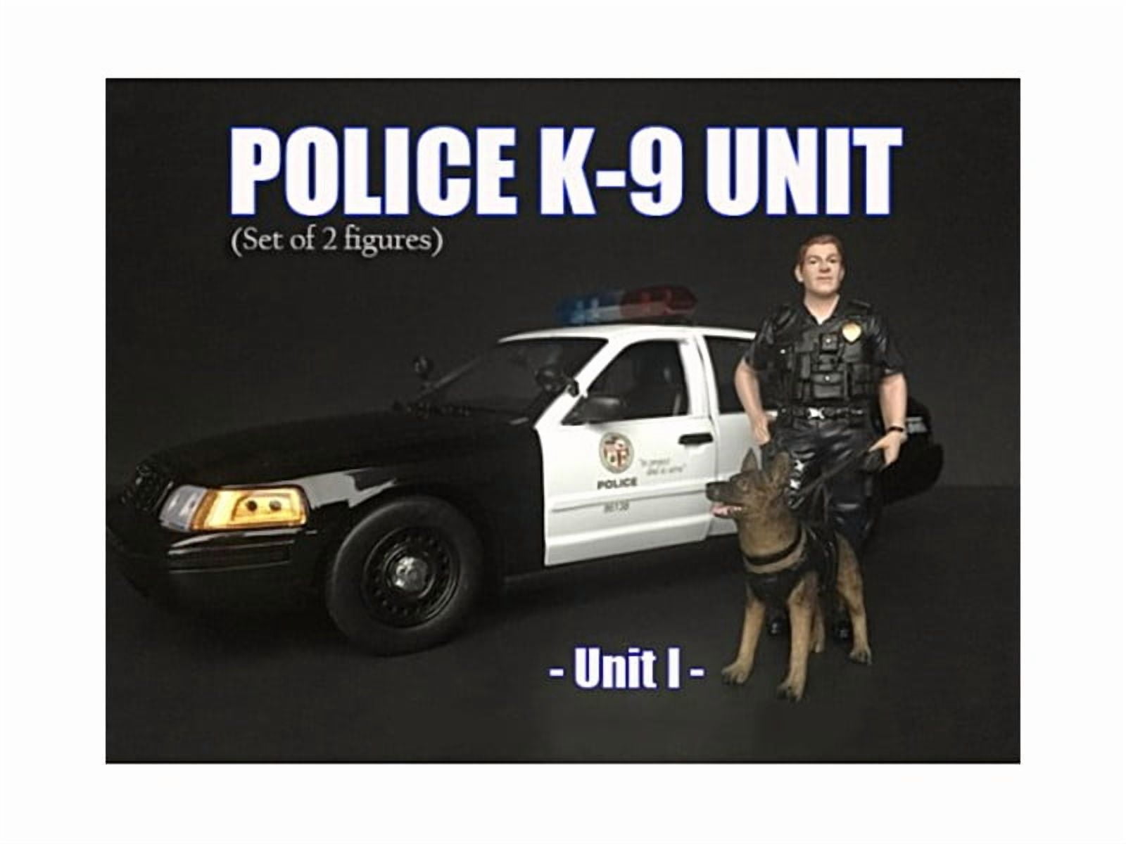 Police Officer Figure with K9 Dog Unit I for 1/24 Scale Models by ...