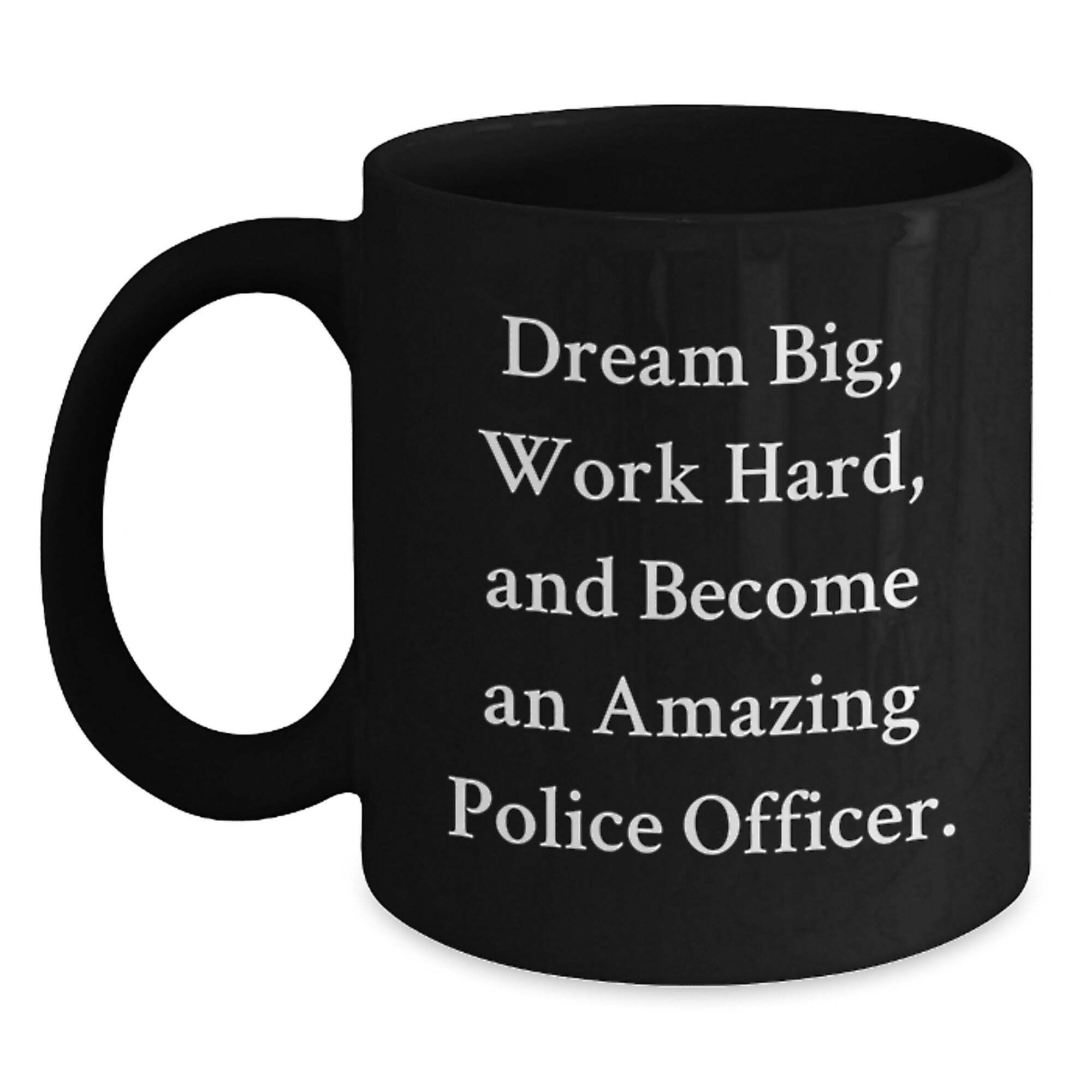 Police Officer Gifts from Family, Funny Black Coffee Mug for Graduation ...