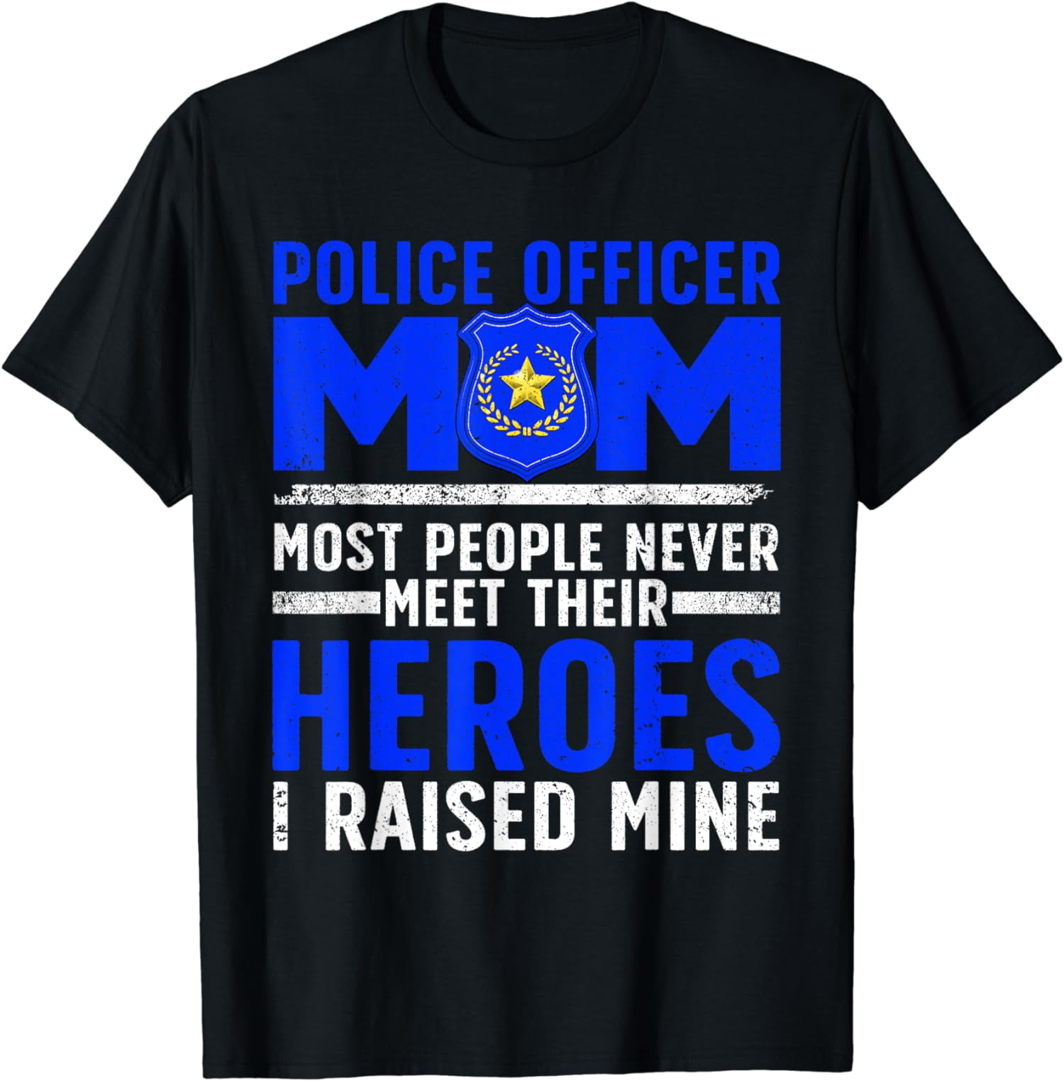 Police Officer Mom Art For Mother Women Cop Police Officer T-Shirt ...