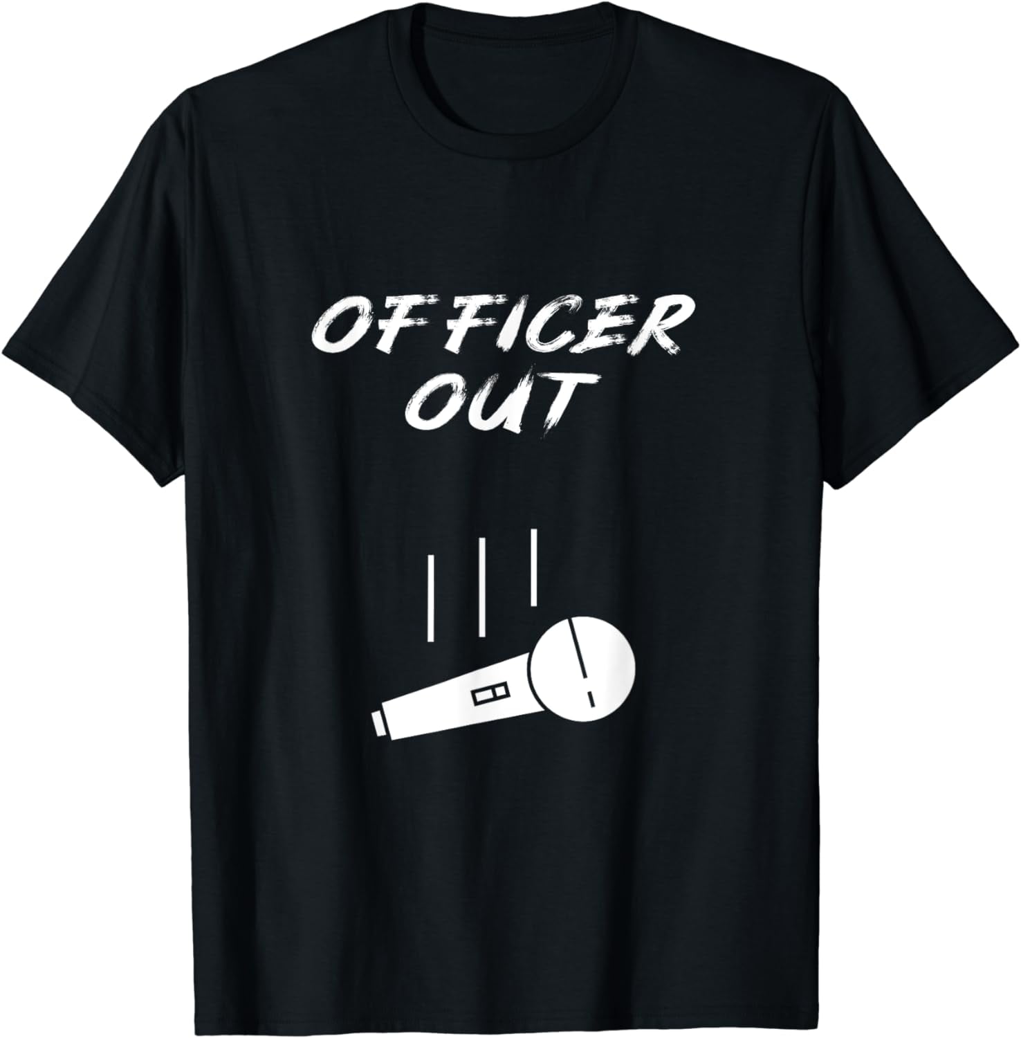 Police Officer Out Policeman Policewoman Retirement Mic Drop T-Shirt ...