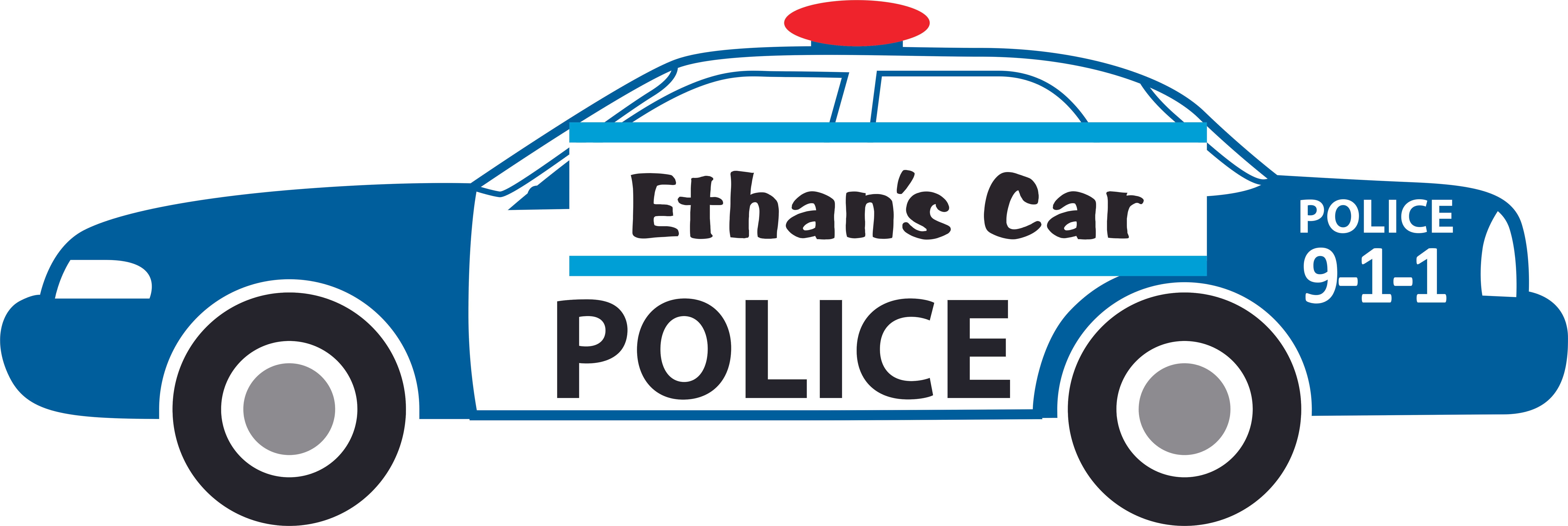 Police Officer Policeman Car Mobile Customized Wall Decal - Custom ...