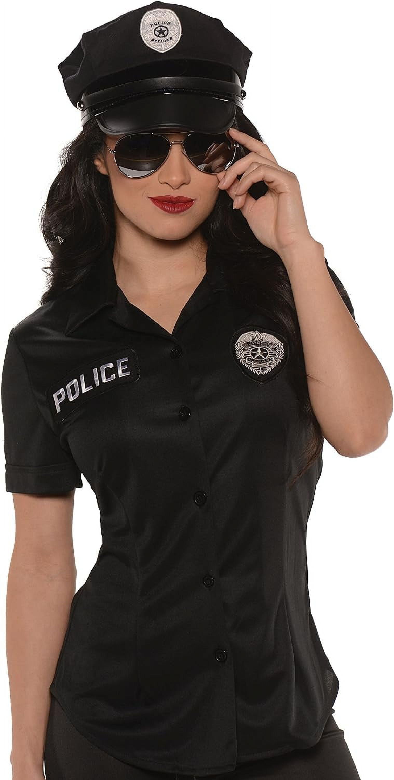 Police Officer Shirt Women's Adult Halloween Costume - Walmart.com