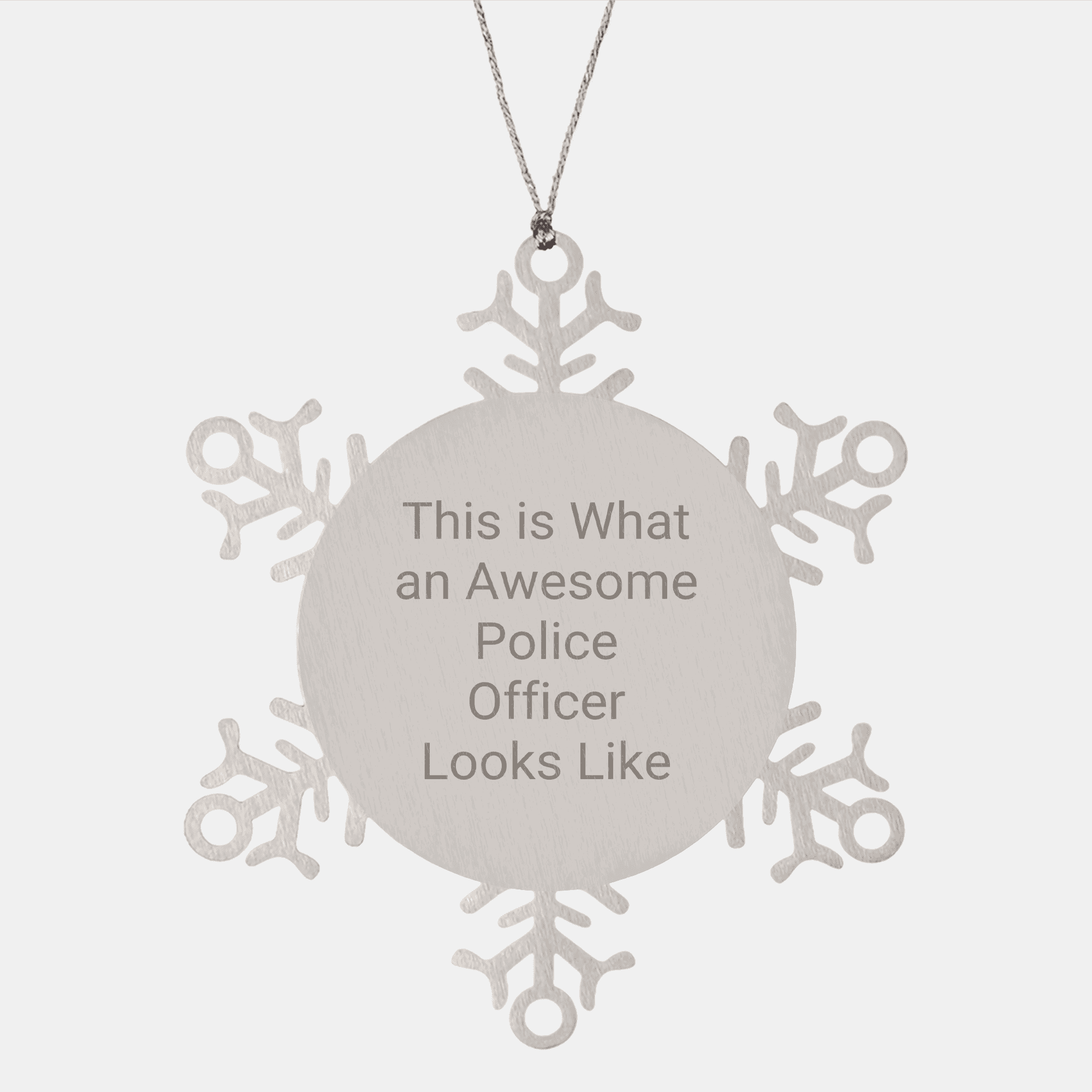 Police Officer Snowflake Ornament, Gifts from Family to Police Officer ...