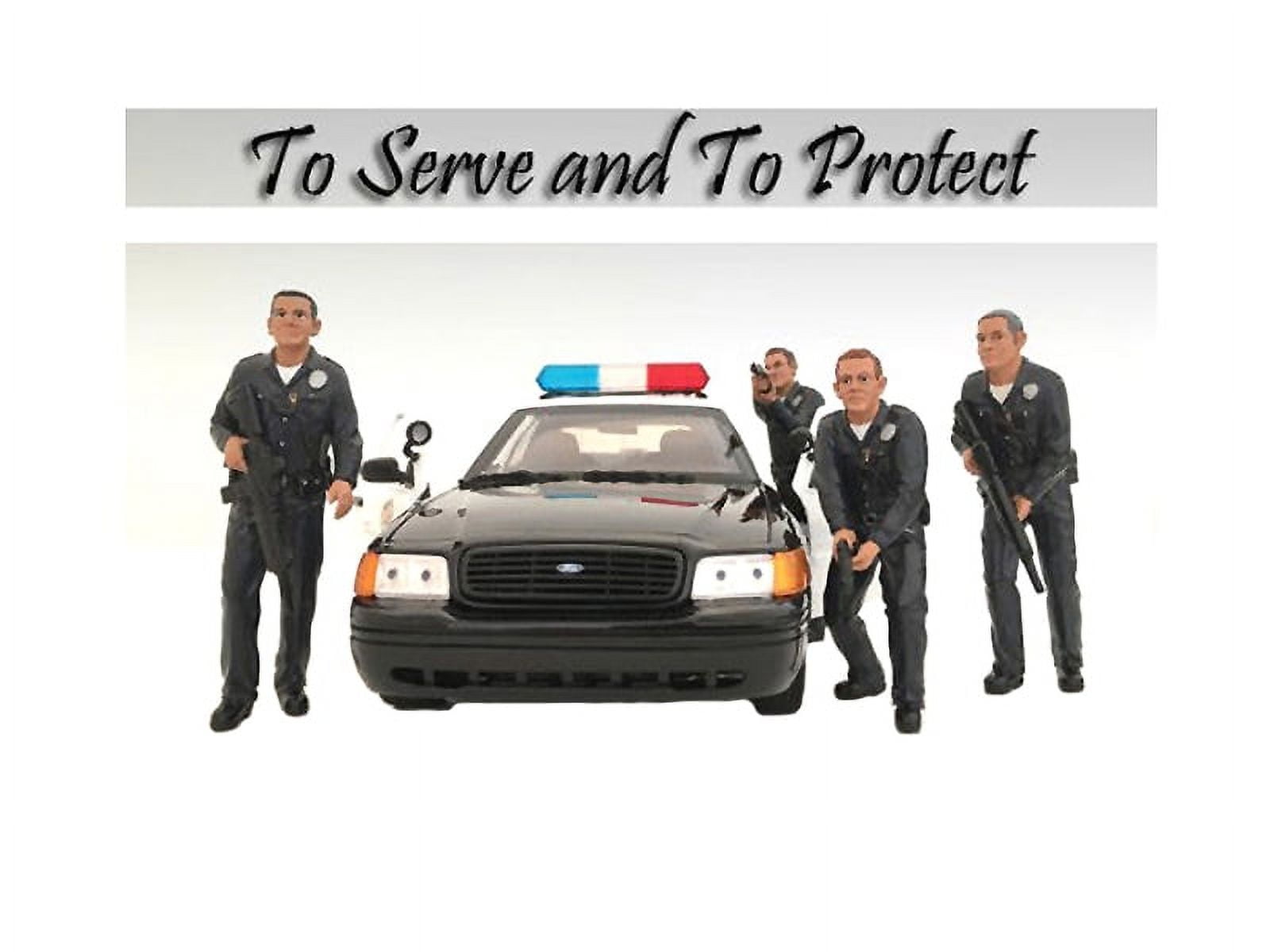Police Officers 4 Piece Figurine Set for 1/24 Scale Models by American ...