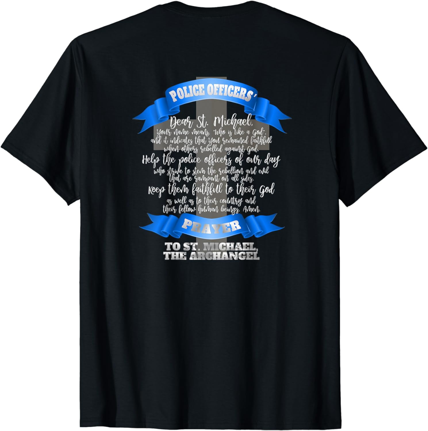 Police Officers Prayer Shirt Religious Law Enforcement Tee - Walmart.com