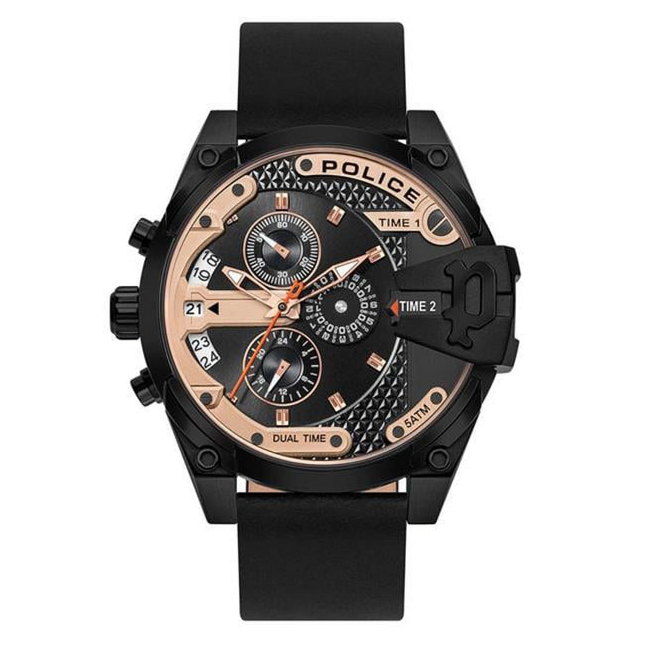 Police PEWJA1918544 47 mm Multi Strap Watch for Men, Rose Gold & Black ...