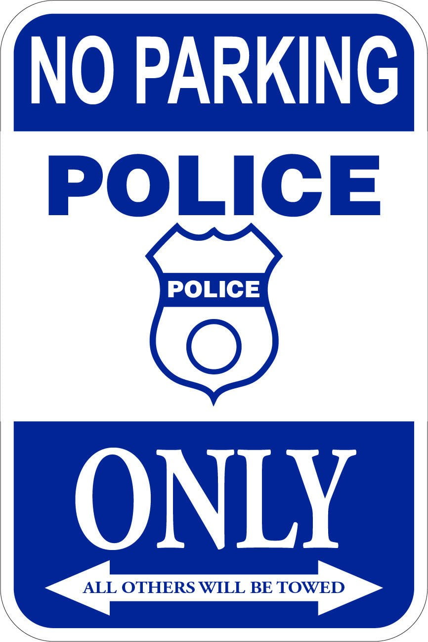 Police Parking Only Sign - Noticeable 12 x 18 Design with 3M High ...