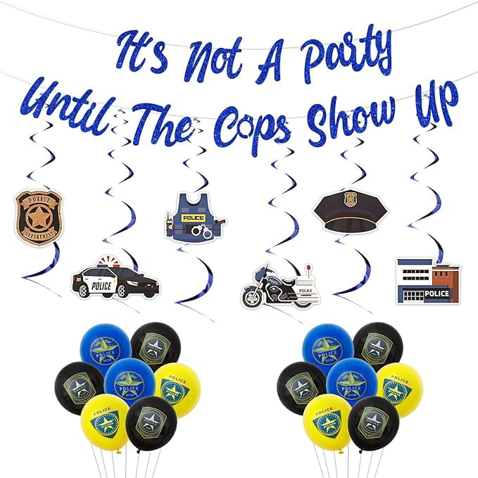 Police Party Decorations, It's Not A Party Until The Cops Show Up ...