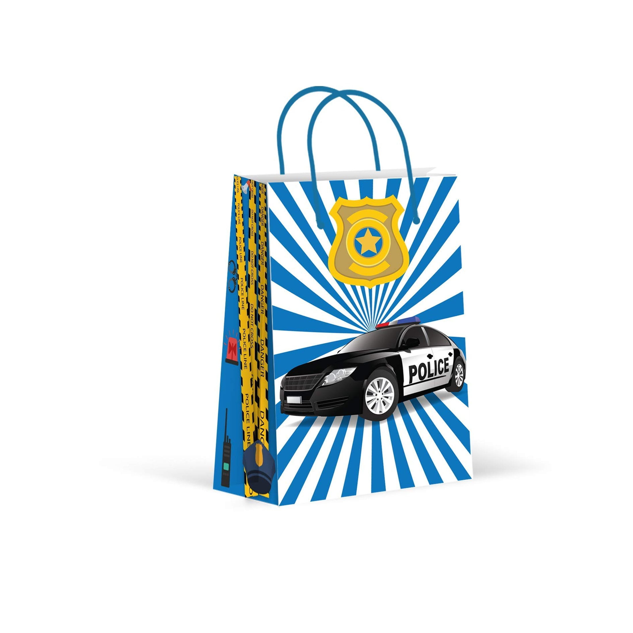 Police Patrol Party Bags - 12 Pack of Fun Treat and Gift Bags for Kids ...