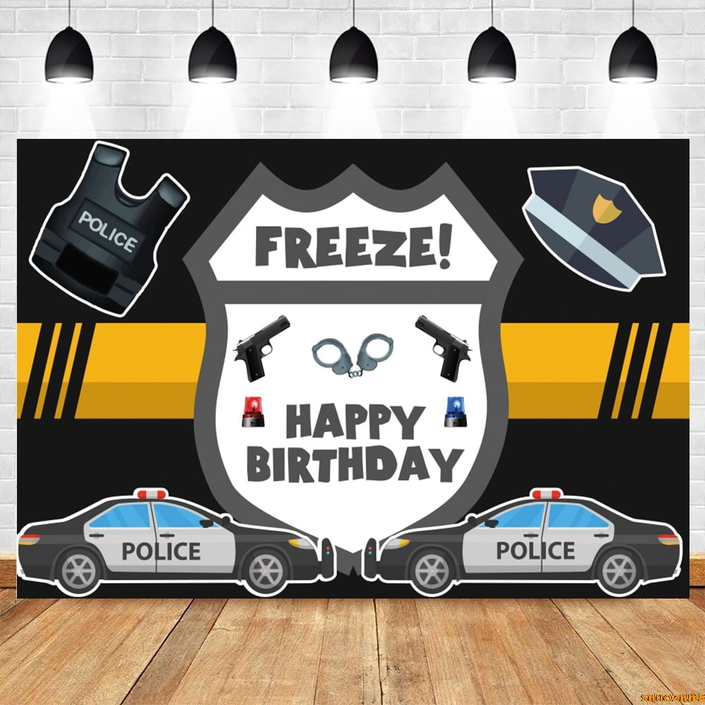 Police Policeman Car Firetruck Theme Backdrop for Photography Fire ...