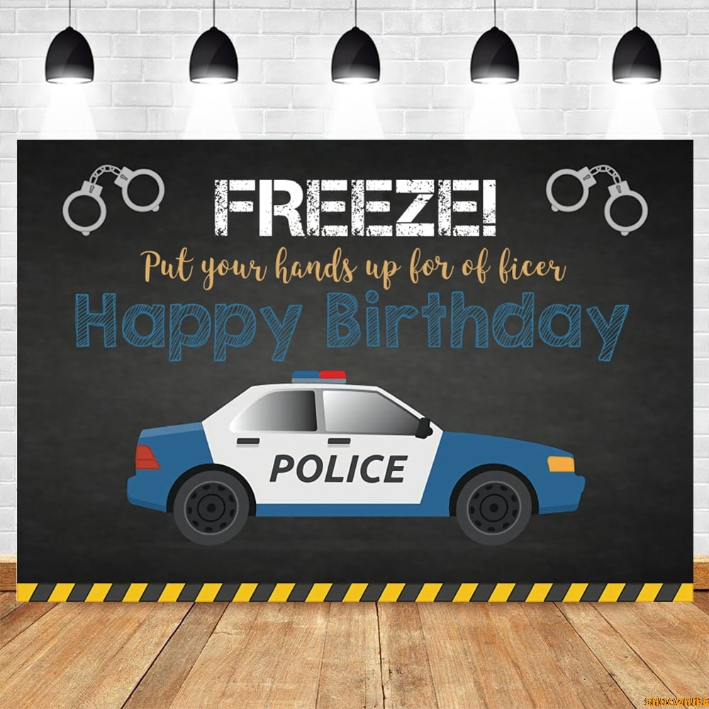 Police Policeman Car Firetruck Theme Backdrop for Photography Fire ...