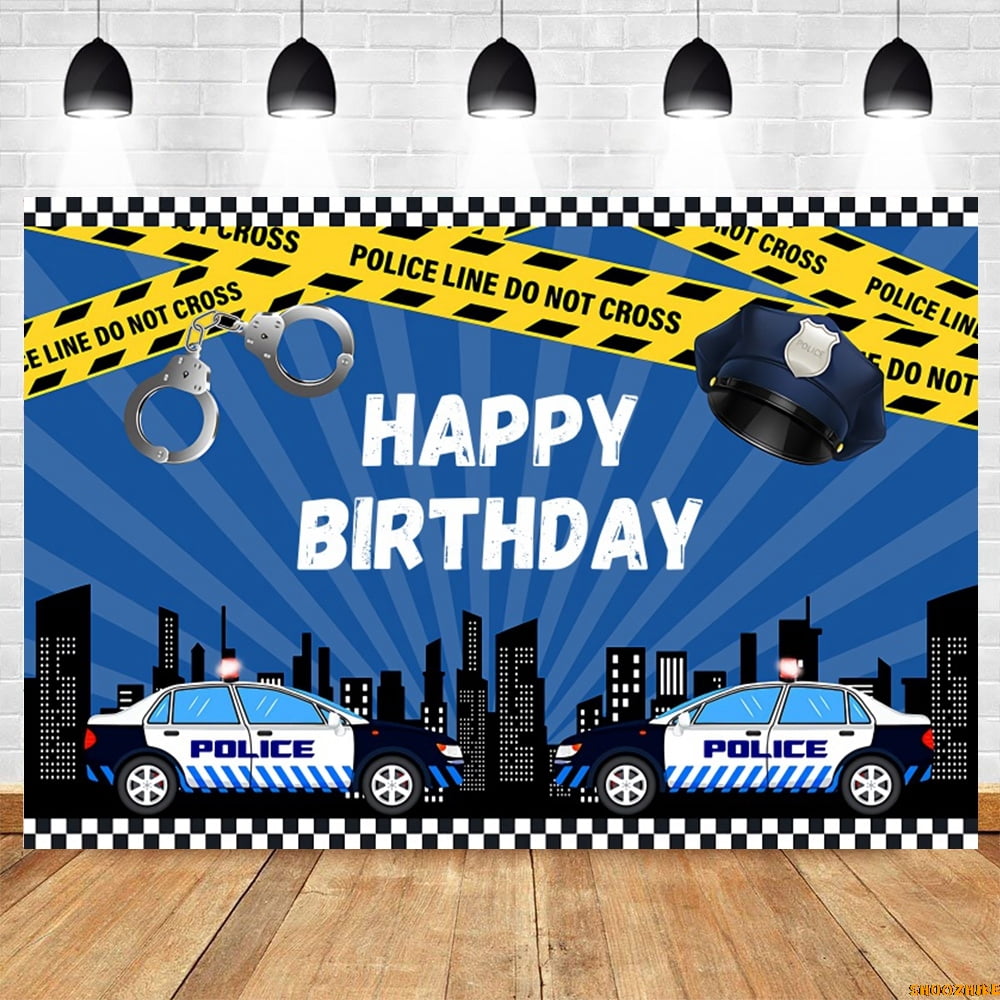 Police Policeman Car Firetruck Theme Backdrop for Photography Fire ...