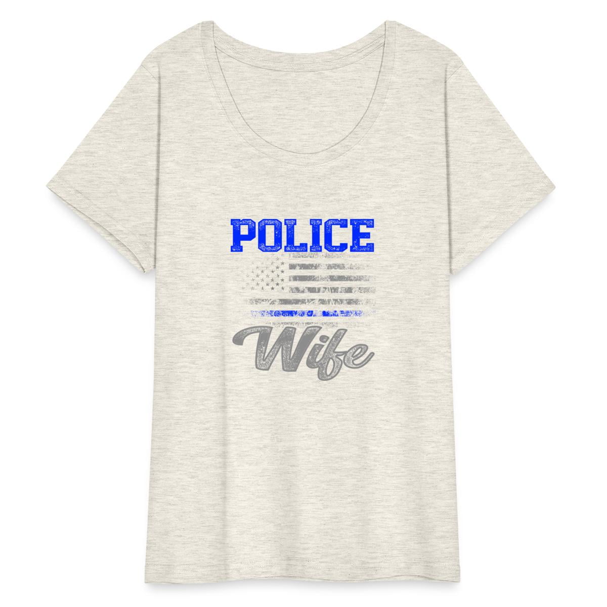 Police Pride American Flag Women's Curvy T-Shirt Women's Plus Size Tee ...