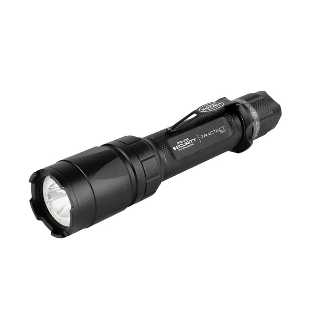 Police Security Trac-Tact 350 Lumen LED Flashlight, 2AA Black, Aluminum ...