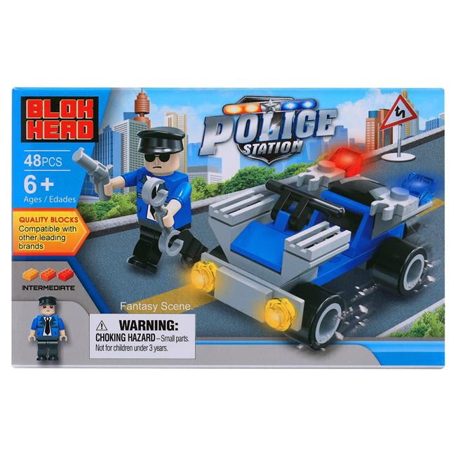 Police Station Building Block Playset - 48 Piece - Case Pack of 24 ...
