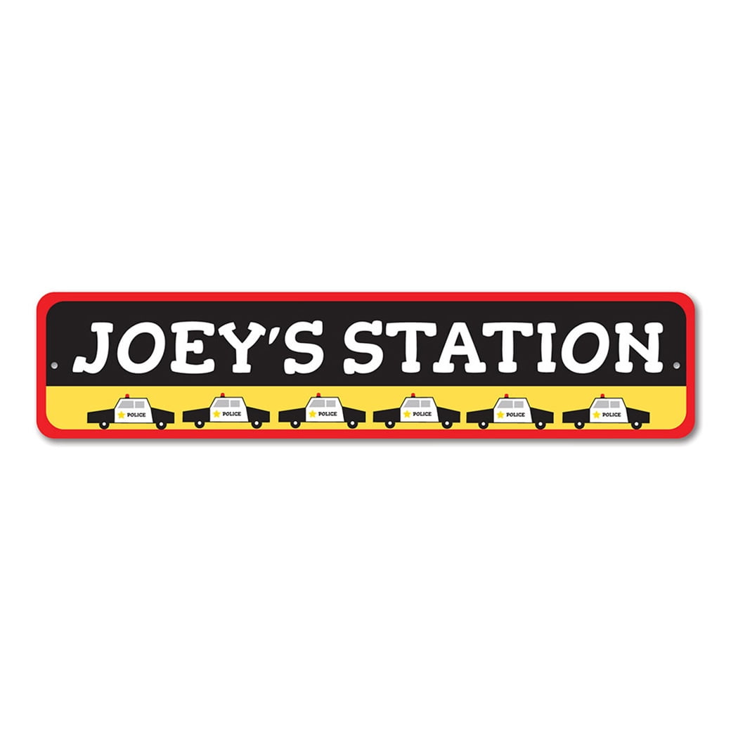 Police Station Sign, Kid's Room Sign, Cop Car Sign, Custom Kid Name ...