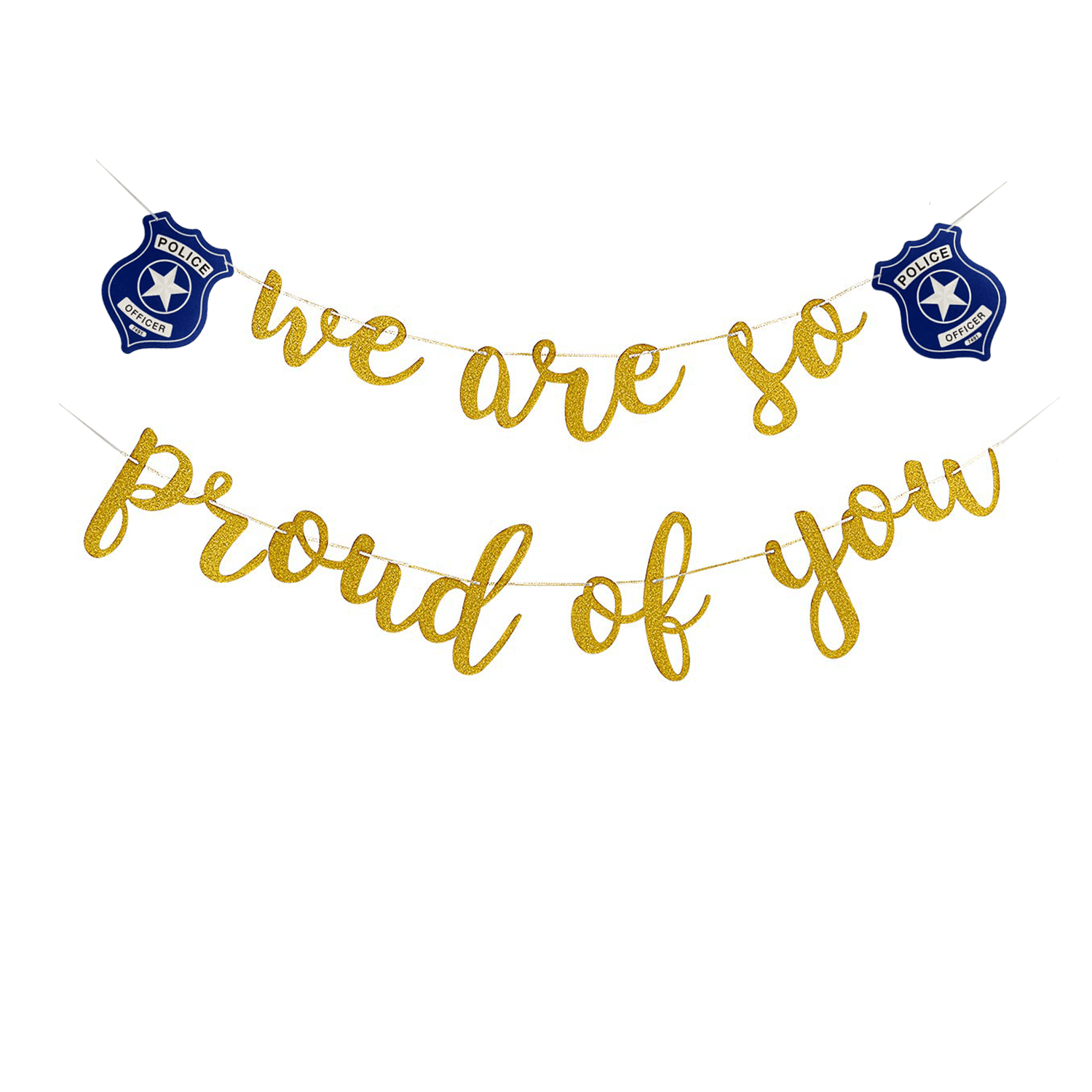 Police Theme We Are So Proud Of You Banner,Police Retirement Party ...