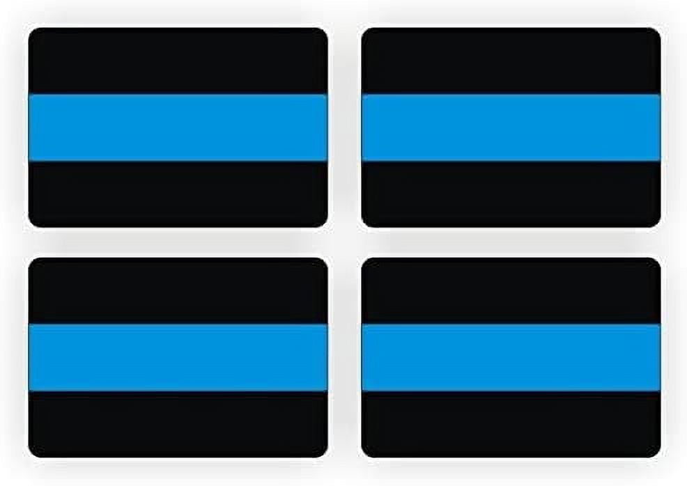 Police Thin Blue Line Decals / Stickers / 4-Pack Bumper Helmet Window ...