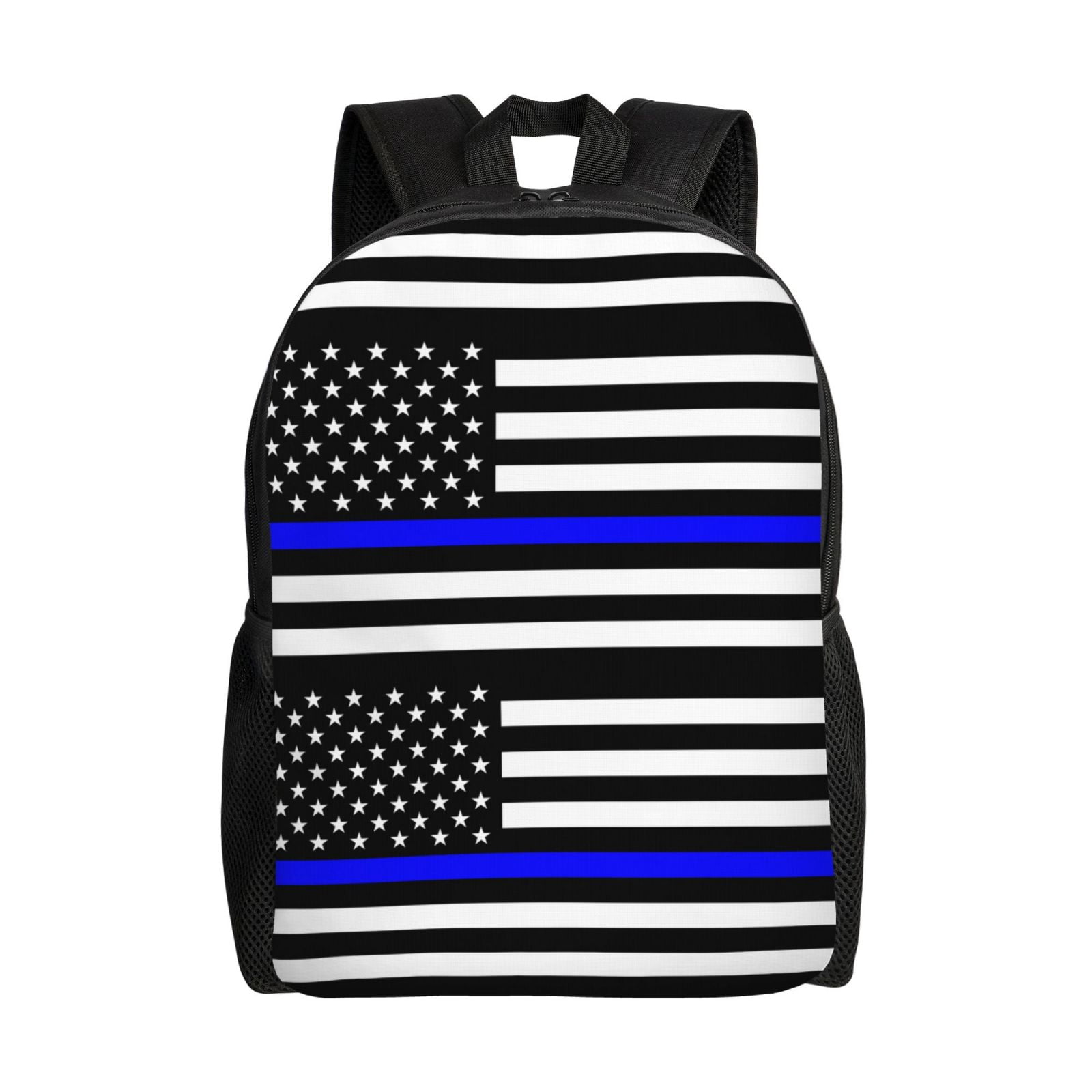 Police Thin Blue Line Flag Backpack Travel Bag For Men Women ...
