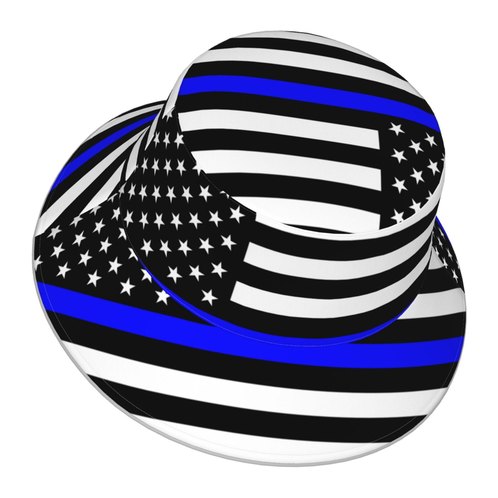 Police Thin Blue Line Flag Bucket Hat Stripe Beach Fisherman Hats For ...