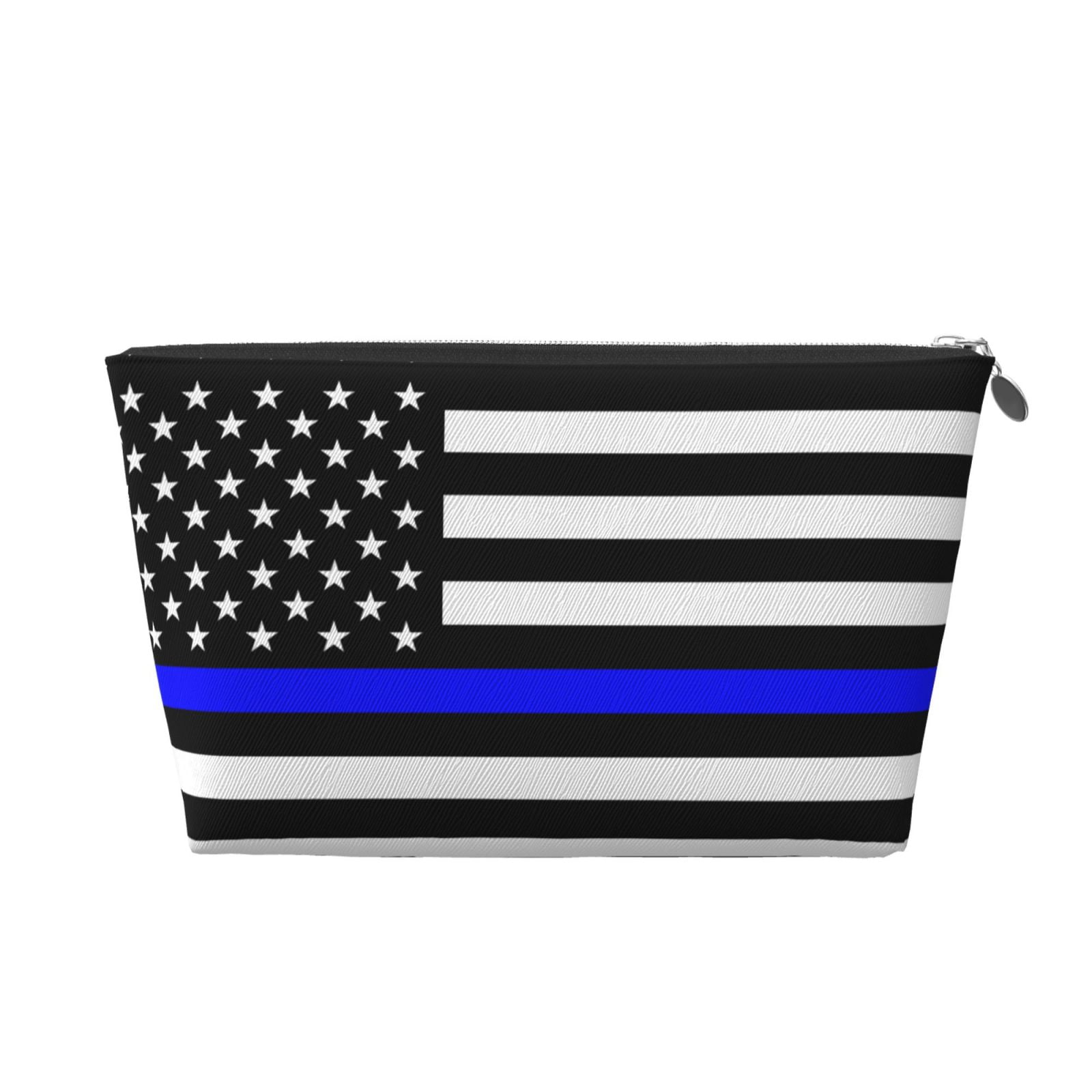Police Thin Blue Line Flag Small Purse Organizer Zipper Cosmetic ...