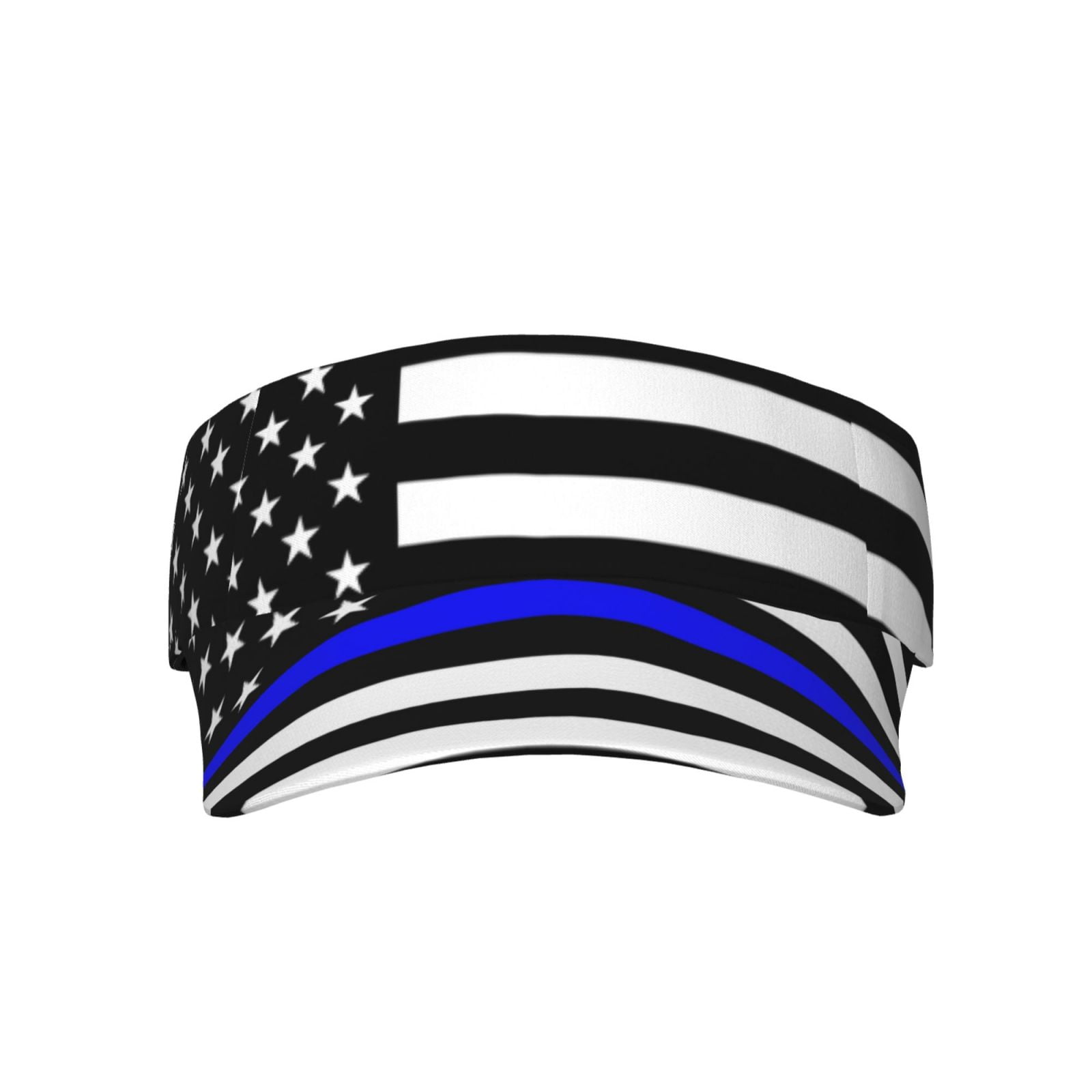 Police Thin Blue Line Flag Sports Sun Visor Hats Adjustable Sun Visor ...