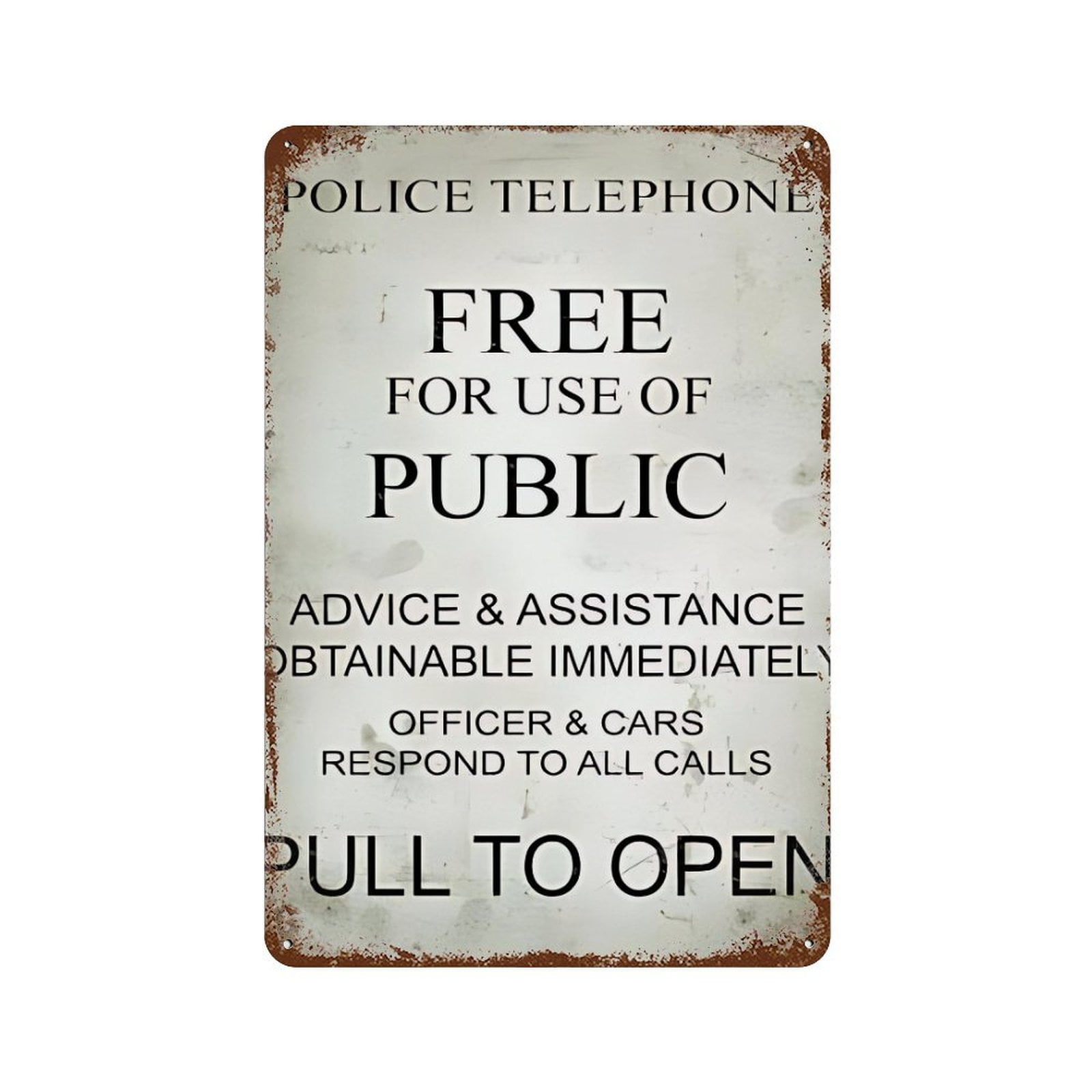 Police Tin Metal Decorative Wall Paintings - Vintage Artwork for Home ...