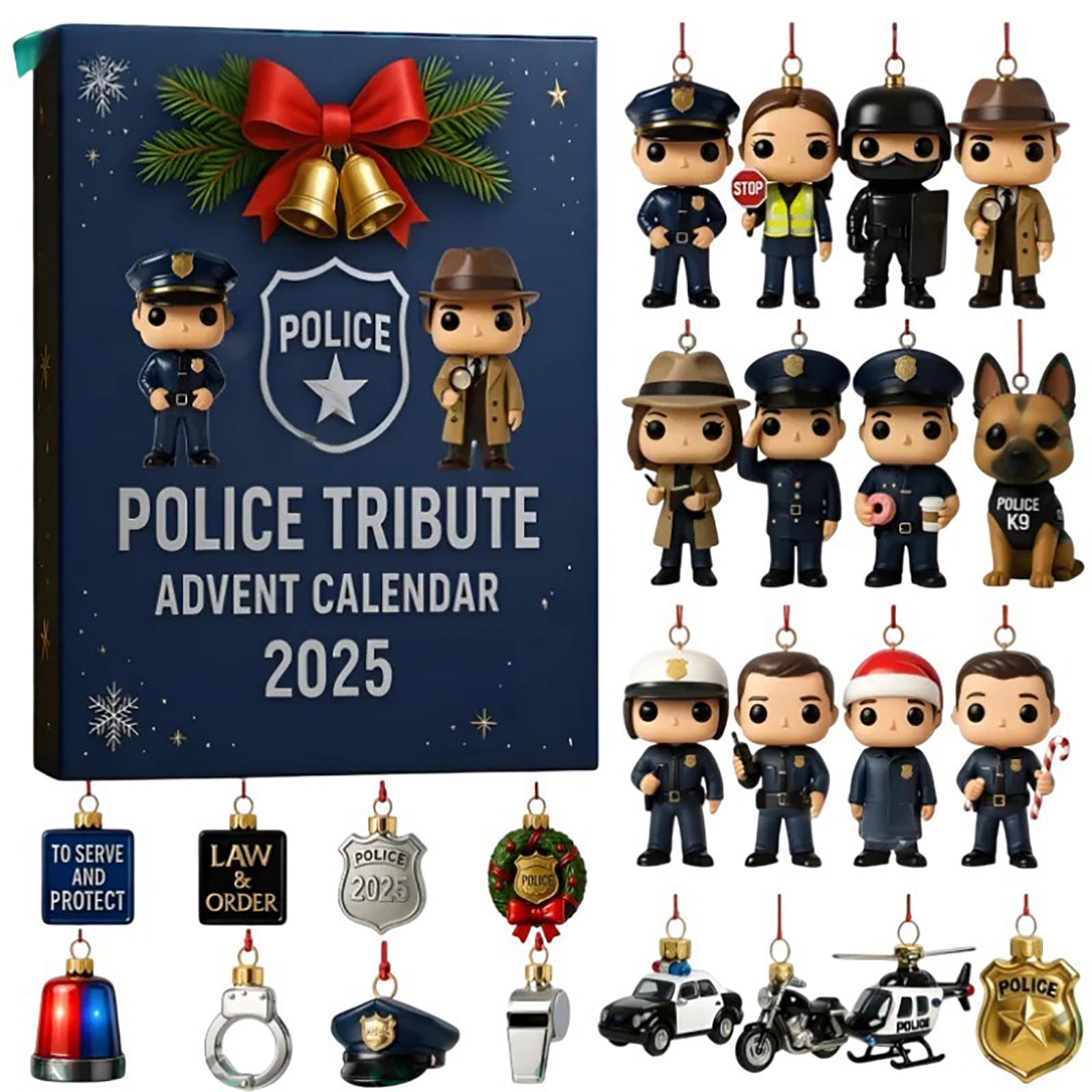 Police Tribute Advent Calendar 2025, Christmas Countdown Calendar With ...