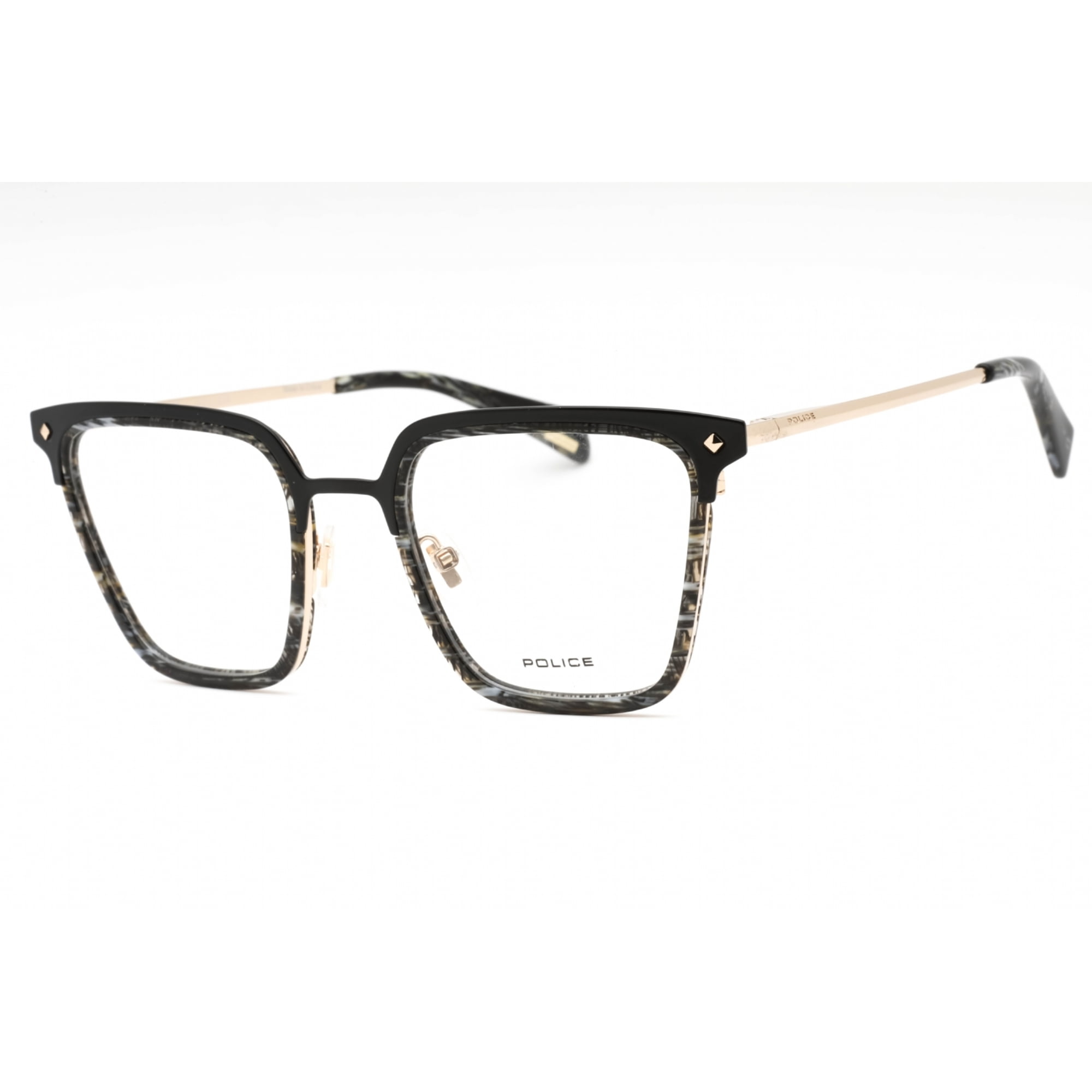 Police VPLG25 0301 Women's Striped Black Plastic Frame Eyeglasses ...