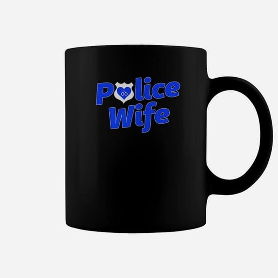 Police Wife Heart Badge Law Enforcement Support Coffee Mug - Walmart.com