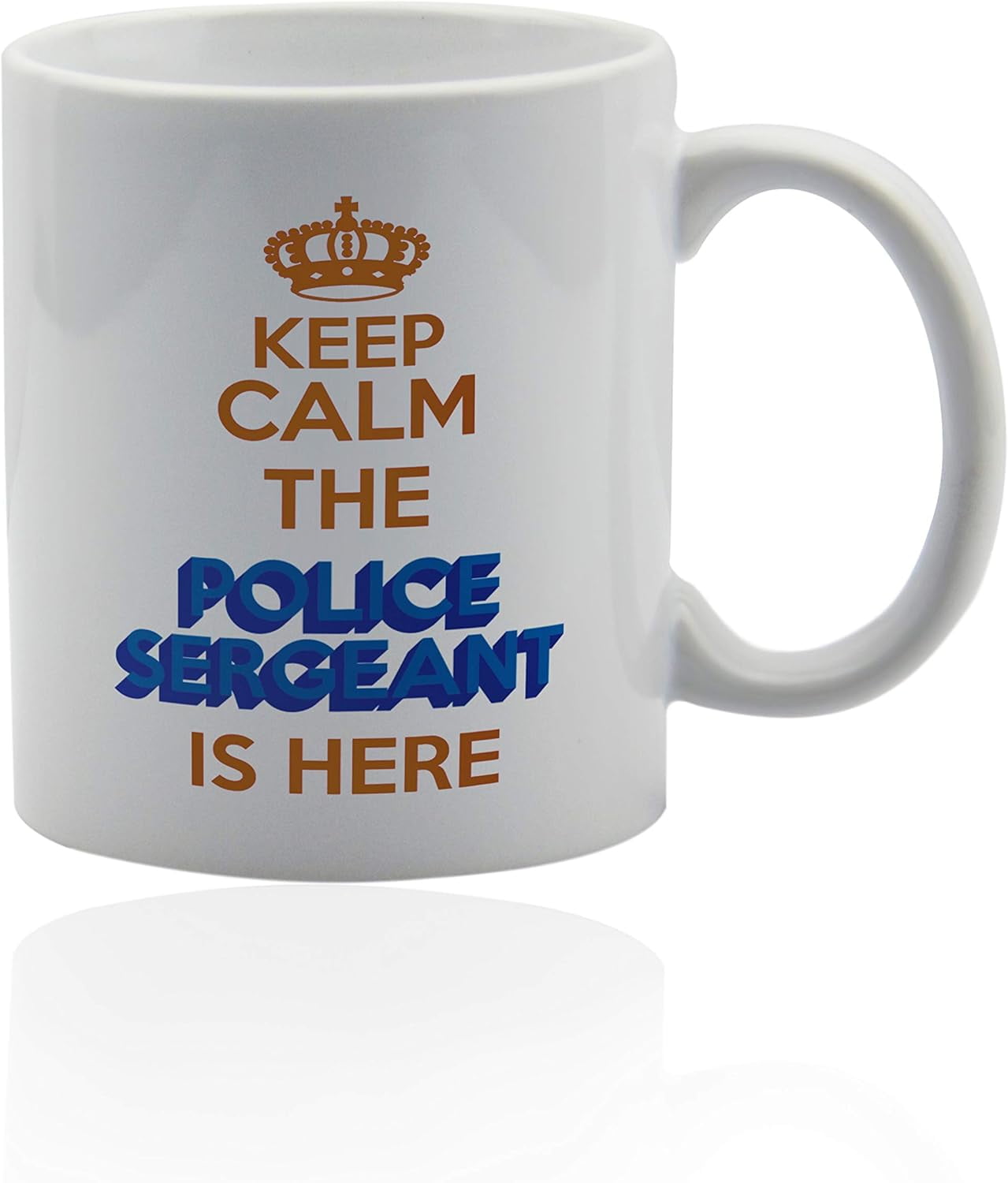 Police sergeant coffee mug 11 oz. white ceramic cup. Retired police ...