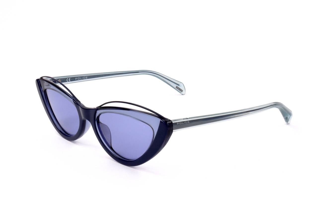 Police sunglasses SPL937 WOMAN 55/17/140 06WT BLUE, SHINY BABY-BLUE ...