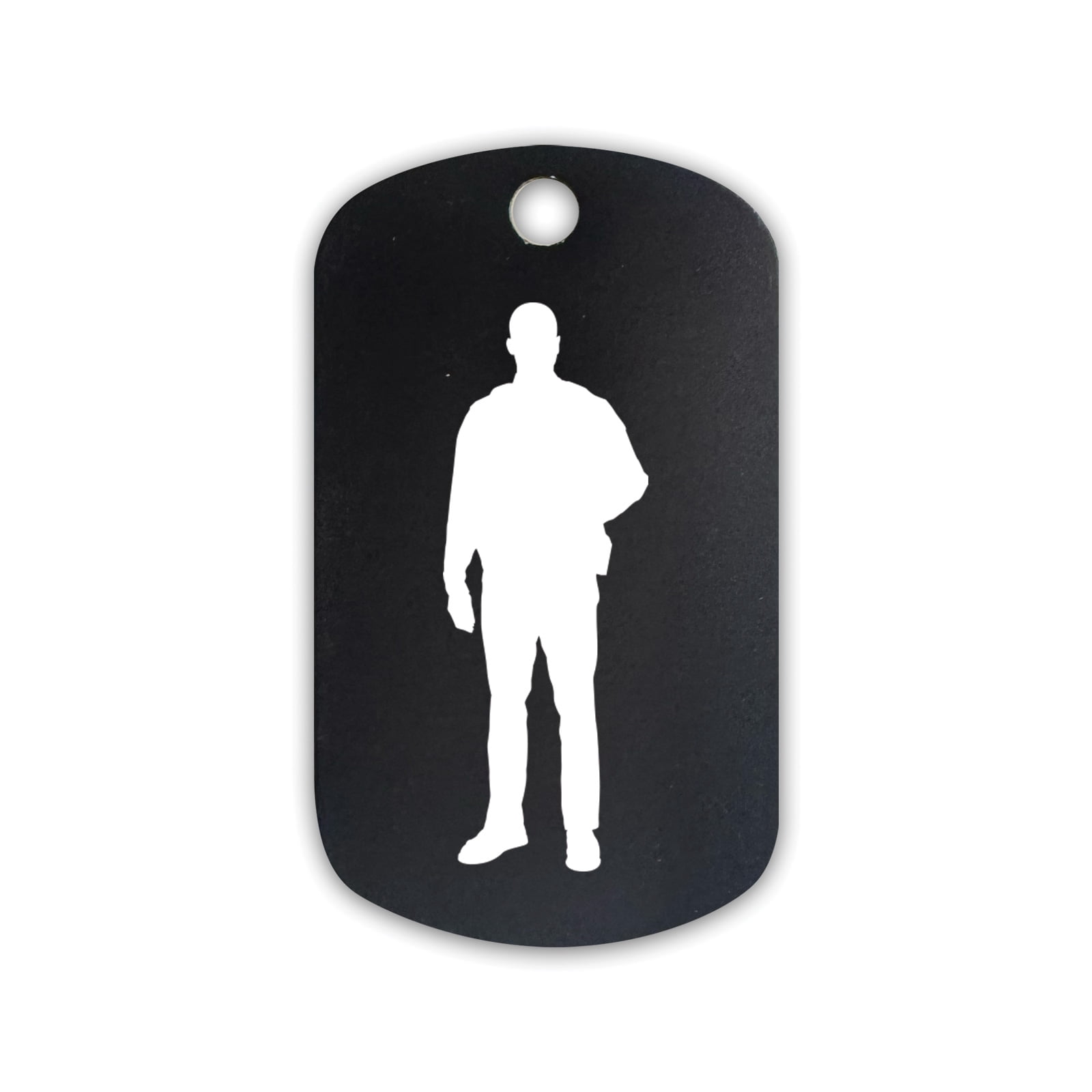 Policeman GI Dog Tag Aluminum Keychain police officer first responder ...