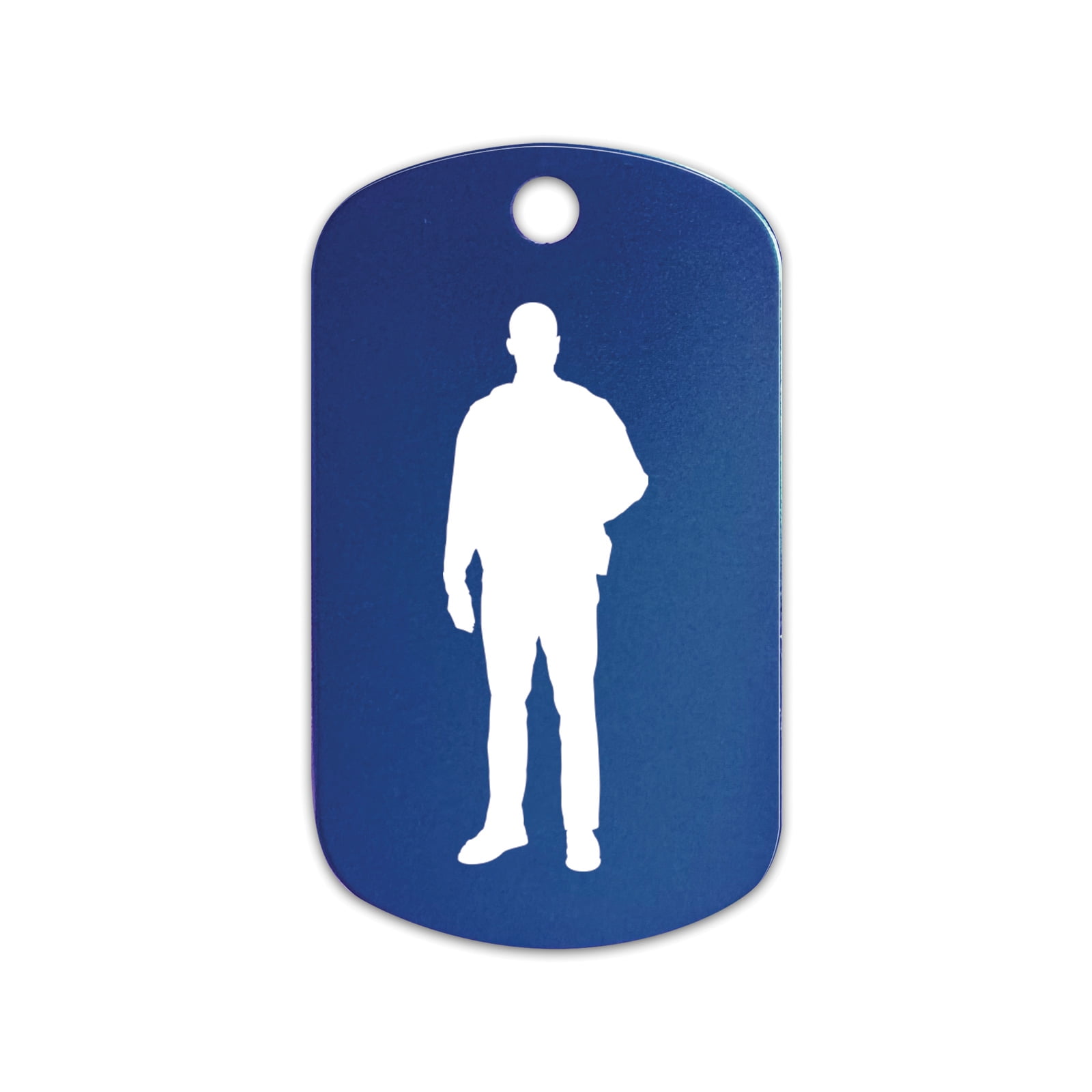 Policeman GI Dog Tag Aluminum Keychain police officer first responder ...