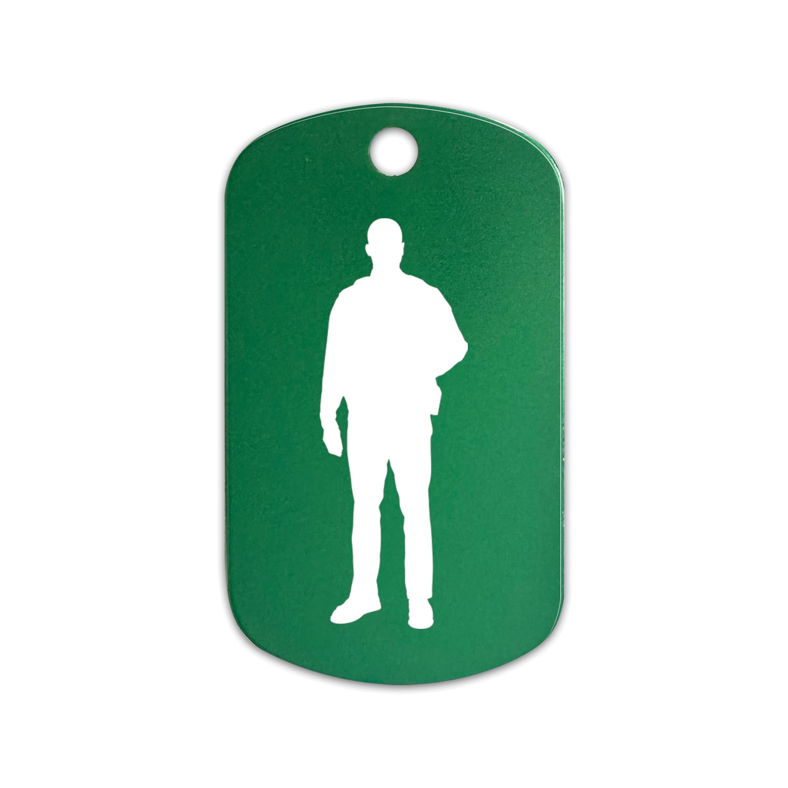 Policeman GI Dog Tag Aluminum Keychain police officer first responder ...