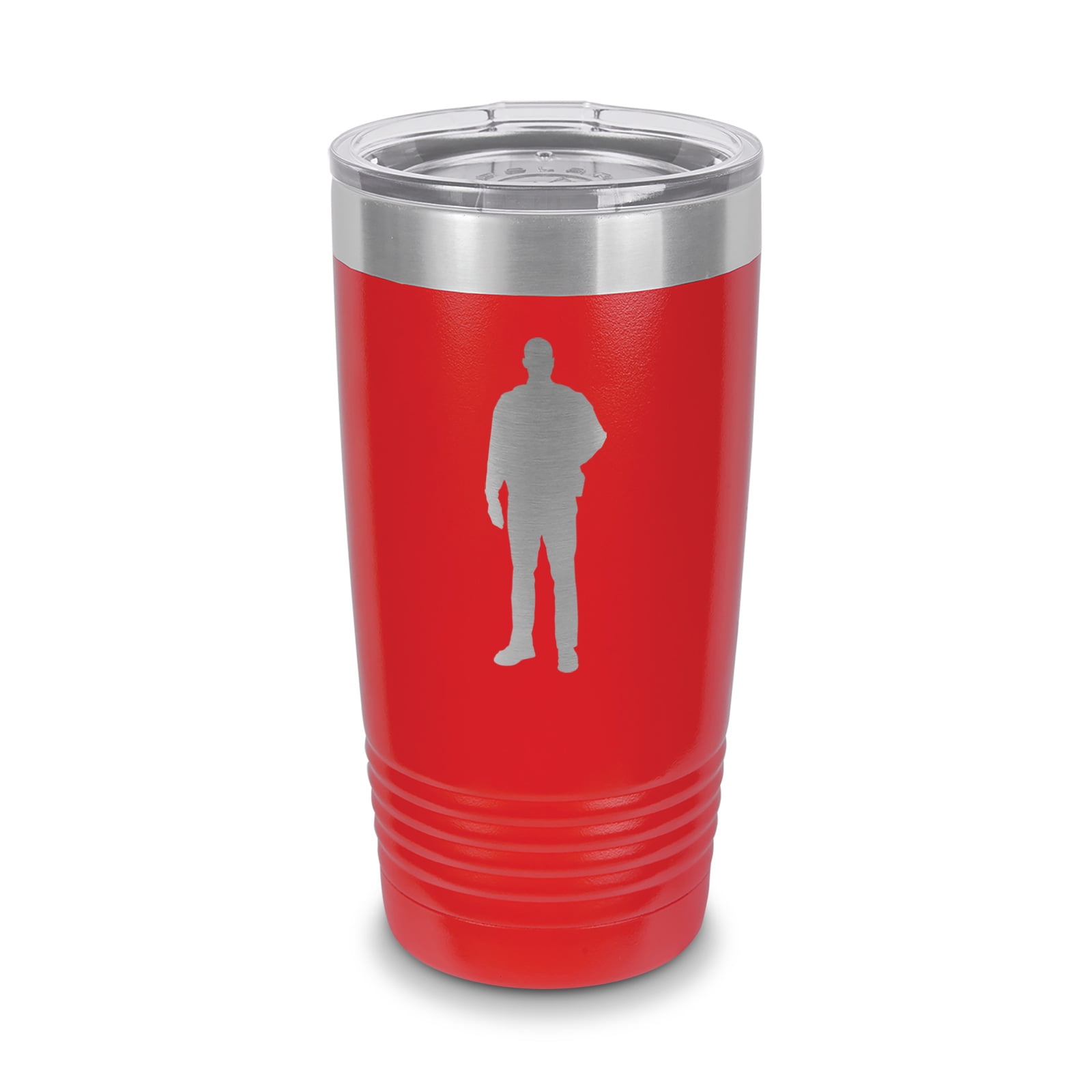 Policeman Tumbler 20 oz - Laser Engraved w/ Clear Lid - Stainless Steel ...